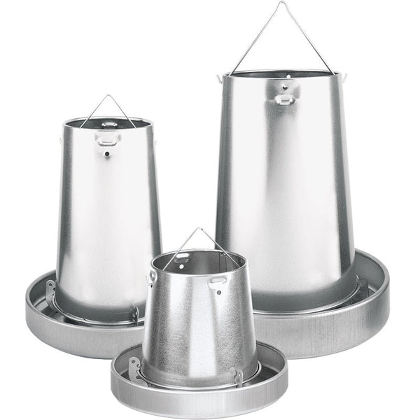 Galvanized Cone Poultry Feeder | 11, 22 & 44 lb - Cluck It All Farms
