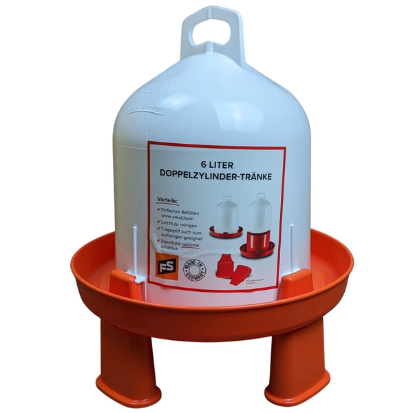 Top Fill Poultry Waterer with Legs | 1.5 & 3 Gallon - Cluck It All Farms