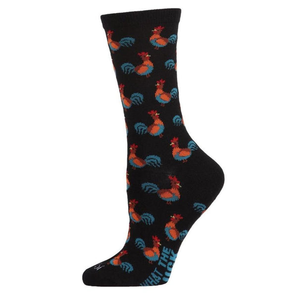 MeMoi Chickens Bamboo Blend Crew Socks - Cluck It All Farms